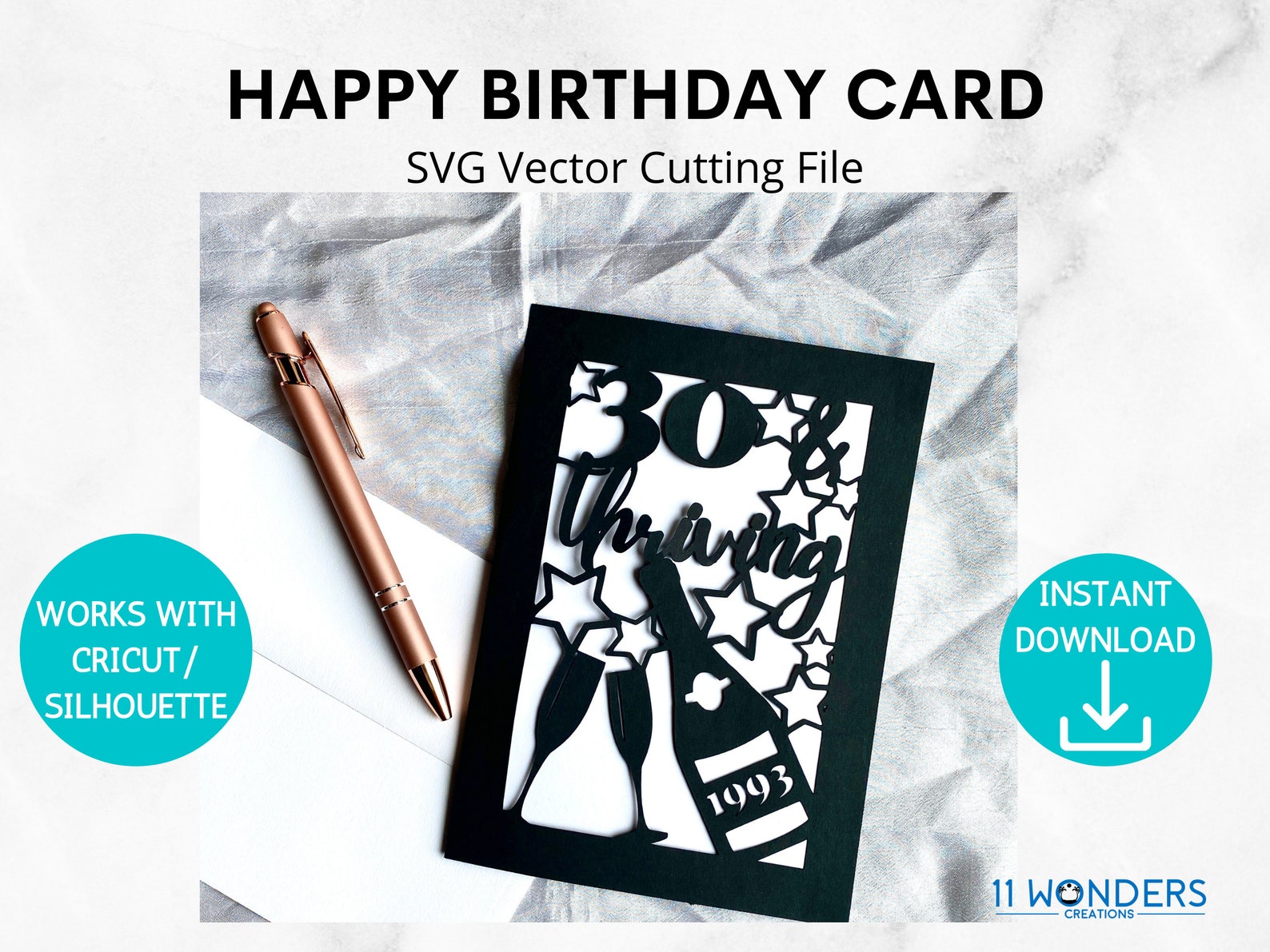 30 and Thriving Birthday Card Template Happy 30th Birthday - Etsy
