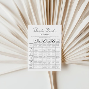 Book Club Dice Game, Reading Group Discussion Questions, Book Club Game ...