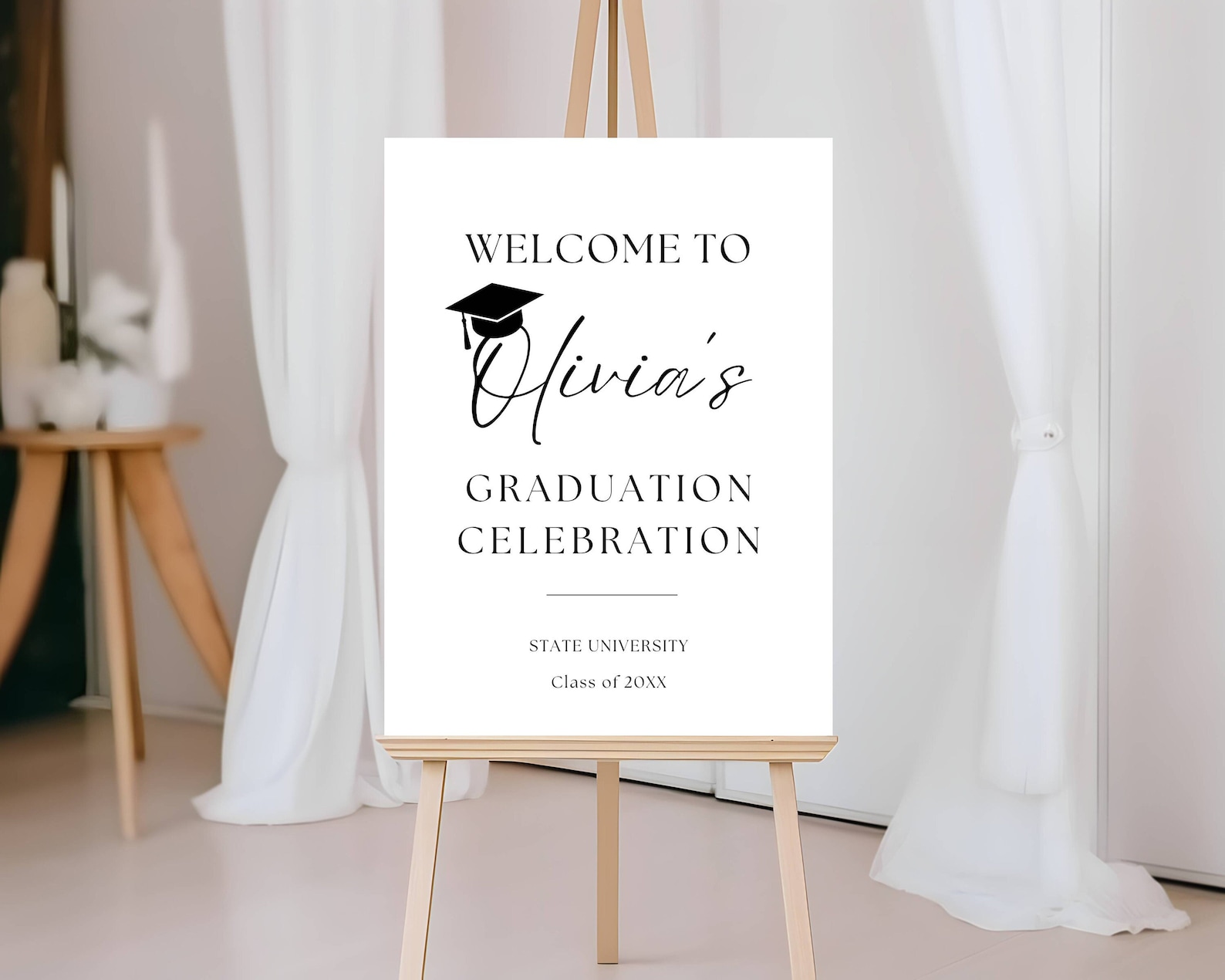 Graduation Welcome Sign Template, Graduation Party Welcome Sign Modern ...