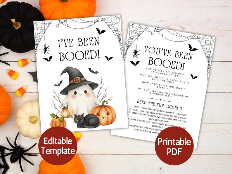 You've Been Booed Printable, We've Been Booed Halloween Game, Booed ...