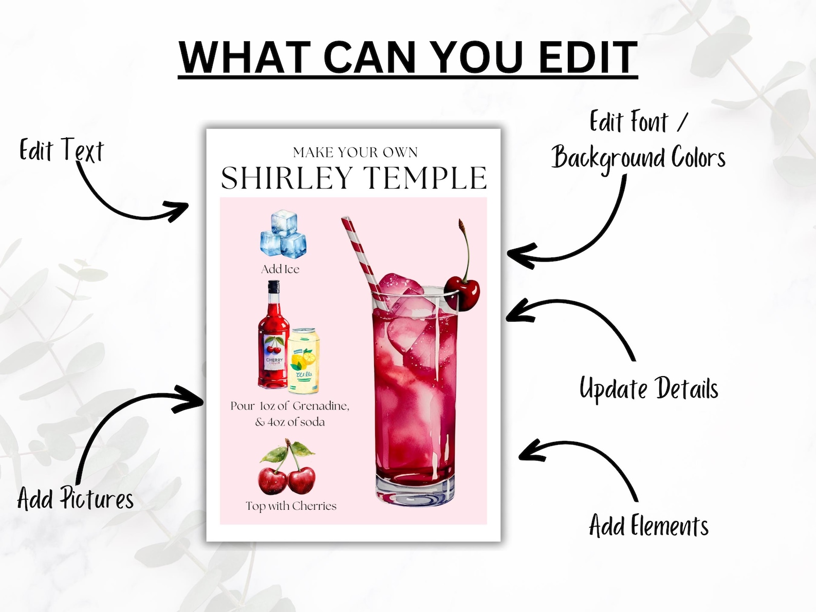 Shirley Temple Bar Sign, Shirley Temple Cherry Mocktail Signature Drink ...