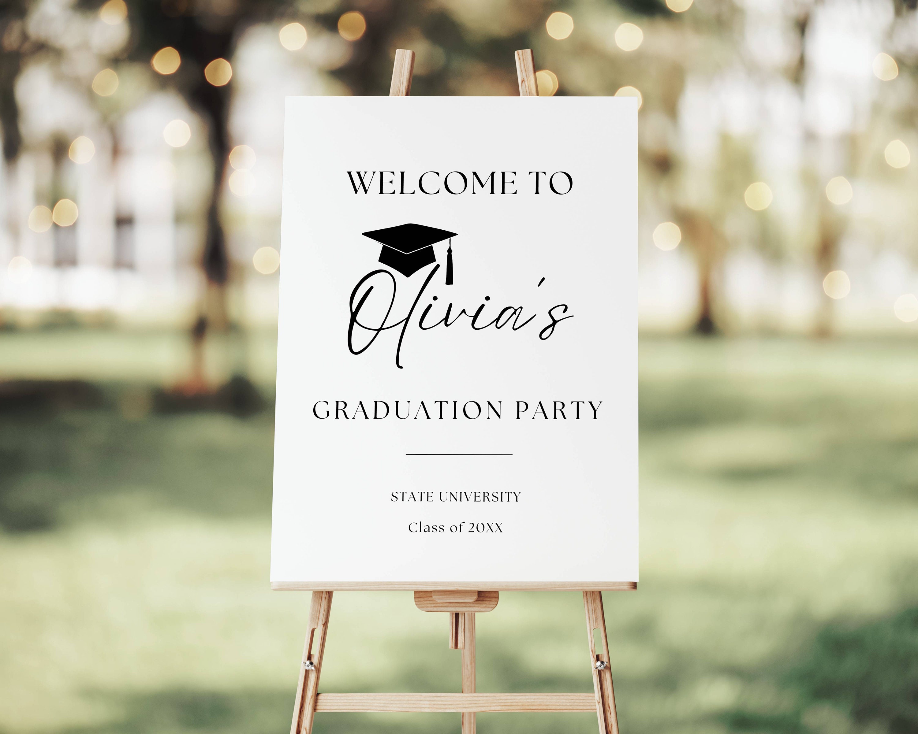 Graduation Party Welcome Sign Template, Welcome Graduation Party Sign ...