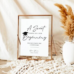 Graduation Candy Bar Sign Template, Grad Party Dessert Table Sign ...