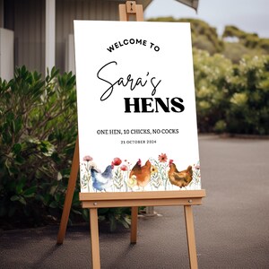 Editable Hens Party Welcome Sign Template, Bachelorette Welcome ...
