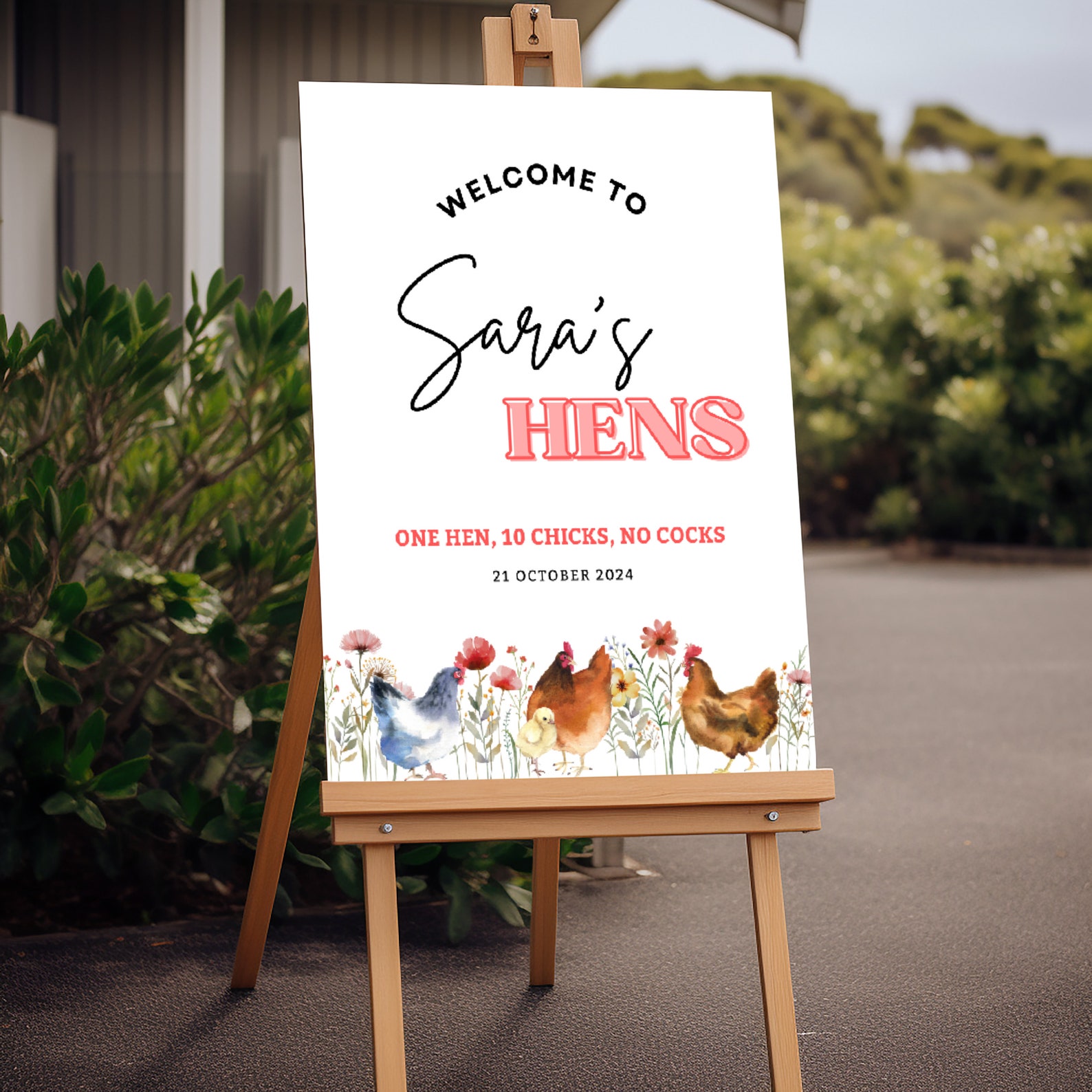Editable Hens Party Welcome Sign Template, Bachelorette Welcome ...