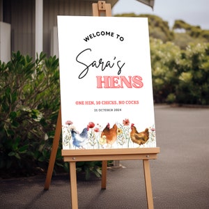 Editable Hens Party Welcome Sign Template, Bachelorette Welcome ...