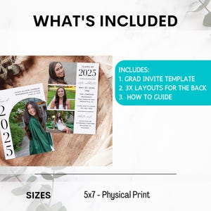 Graduation Invitation Template, Senior Graduate Announcement, Modern ...