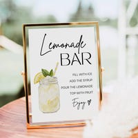 Lemonade Bar Menu Printable - Etsy