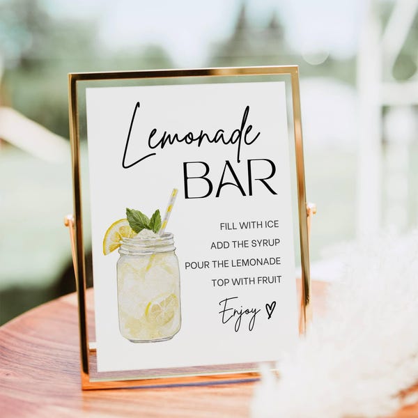 Lemonade Bar Sign - Etsy