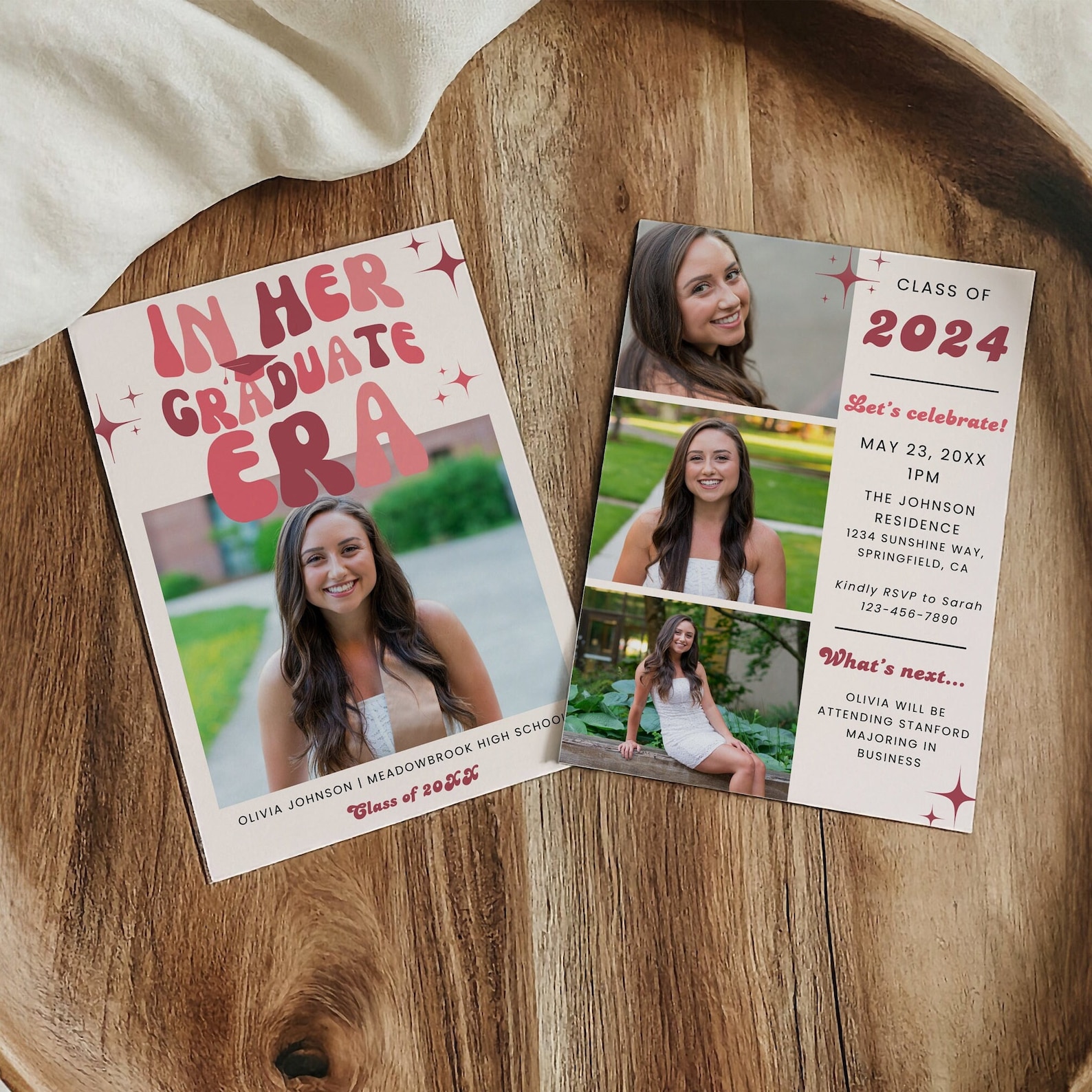 Grad Era Graduation Invitation Template, Senior Graduate Announcement ...