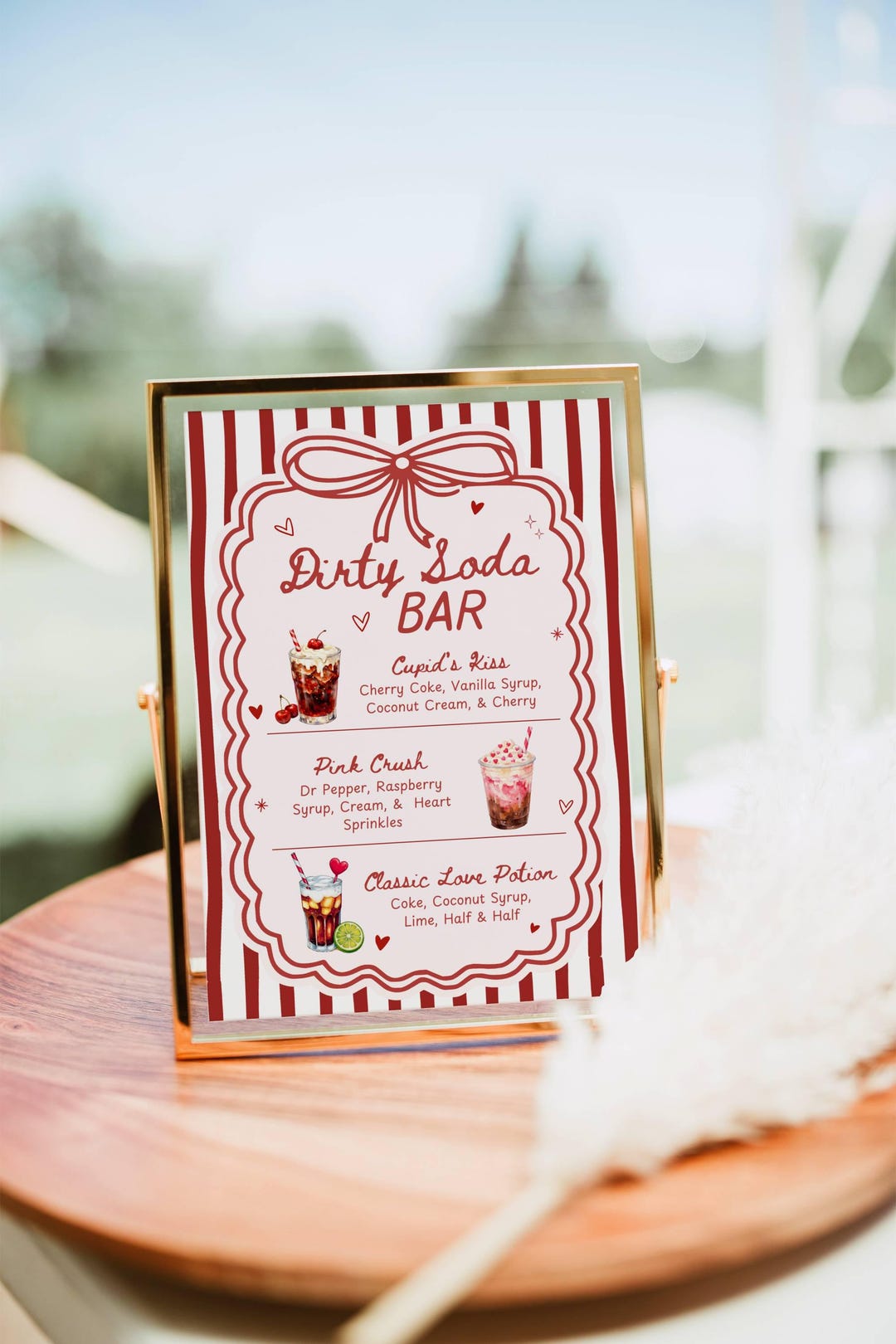 Valentine's Dirty Soda Bar Sign Template, Galentines Party Soda Bar ...