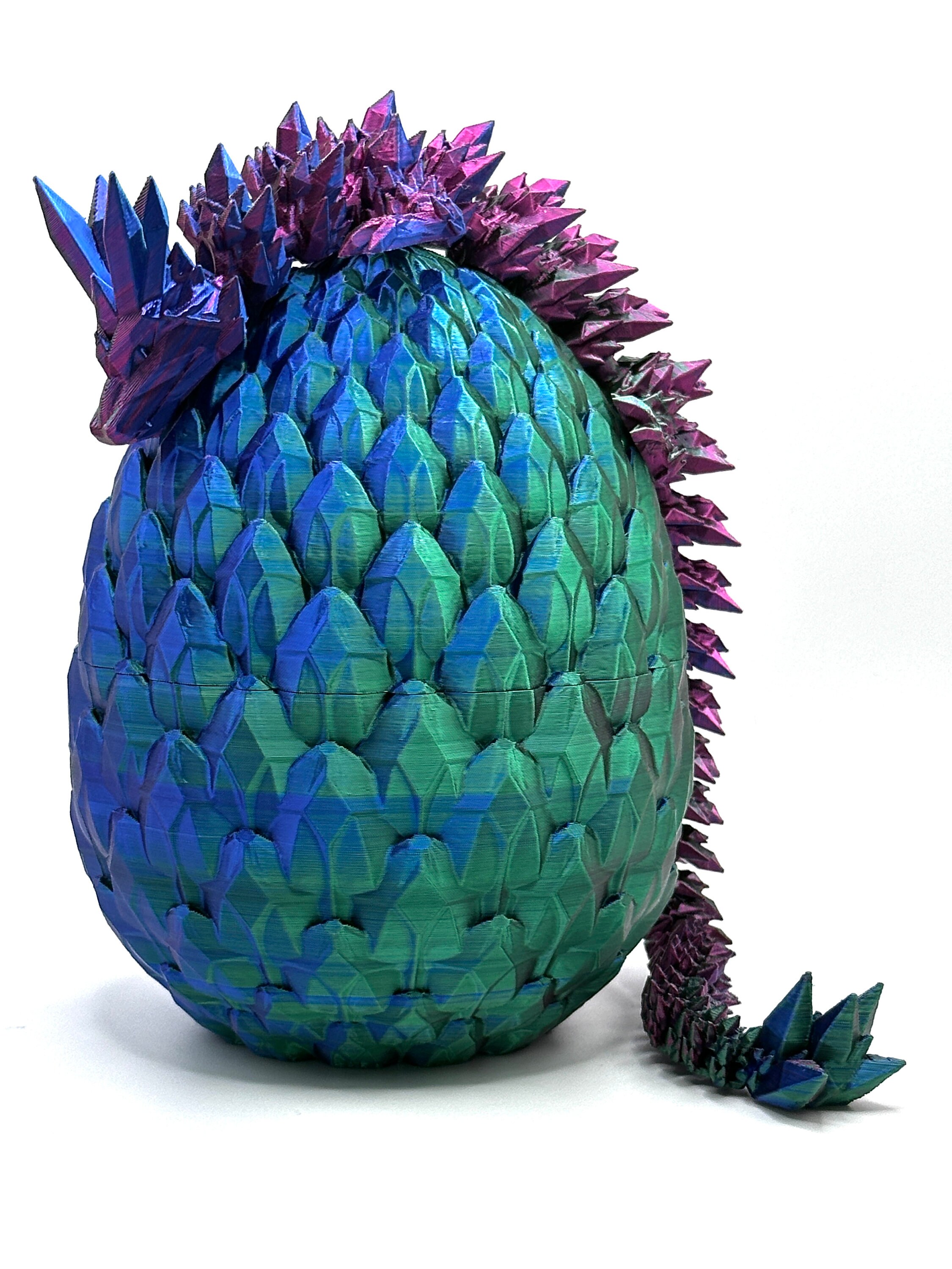 3D Printed Crystal Dragon Egg With Crystal Dragon Mystery Dragon Egg ...