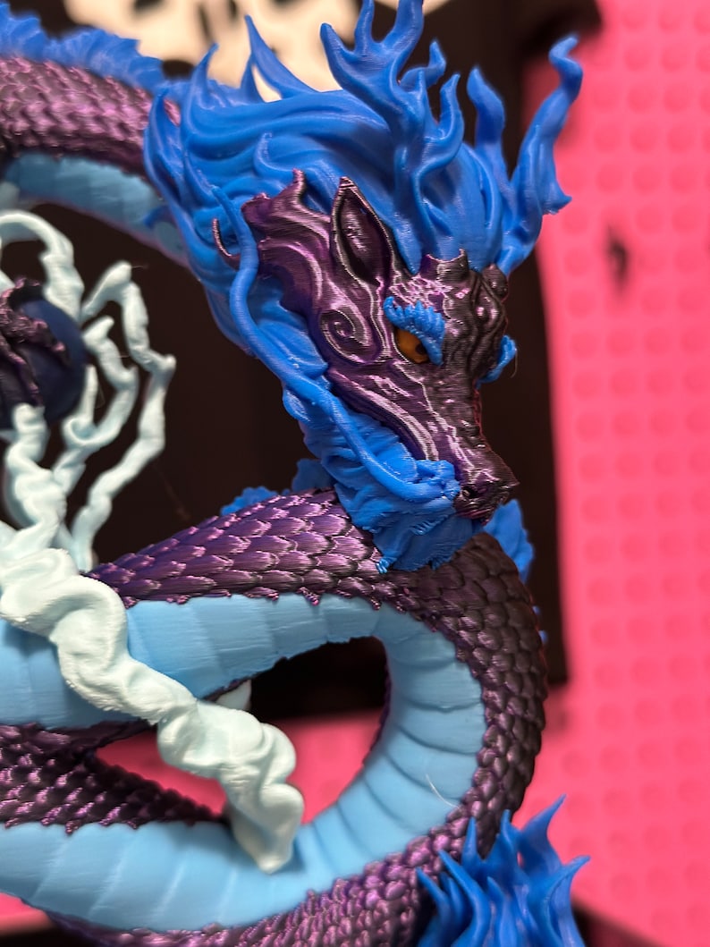 Azure Cloud Wyrm | Chinese Dragon | Bookend | Paperweight - Etsy