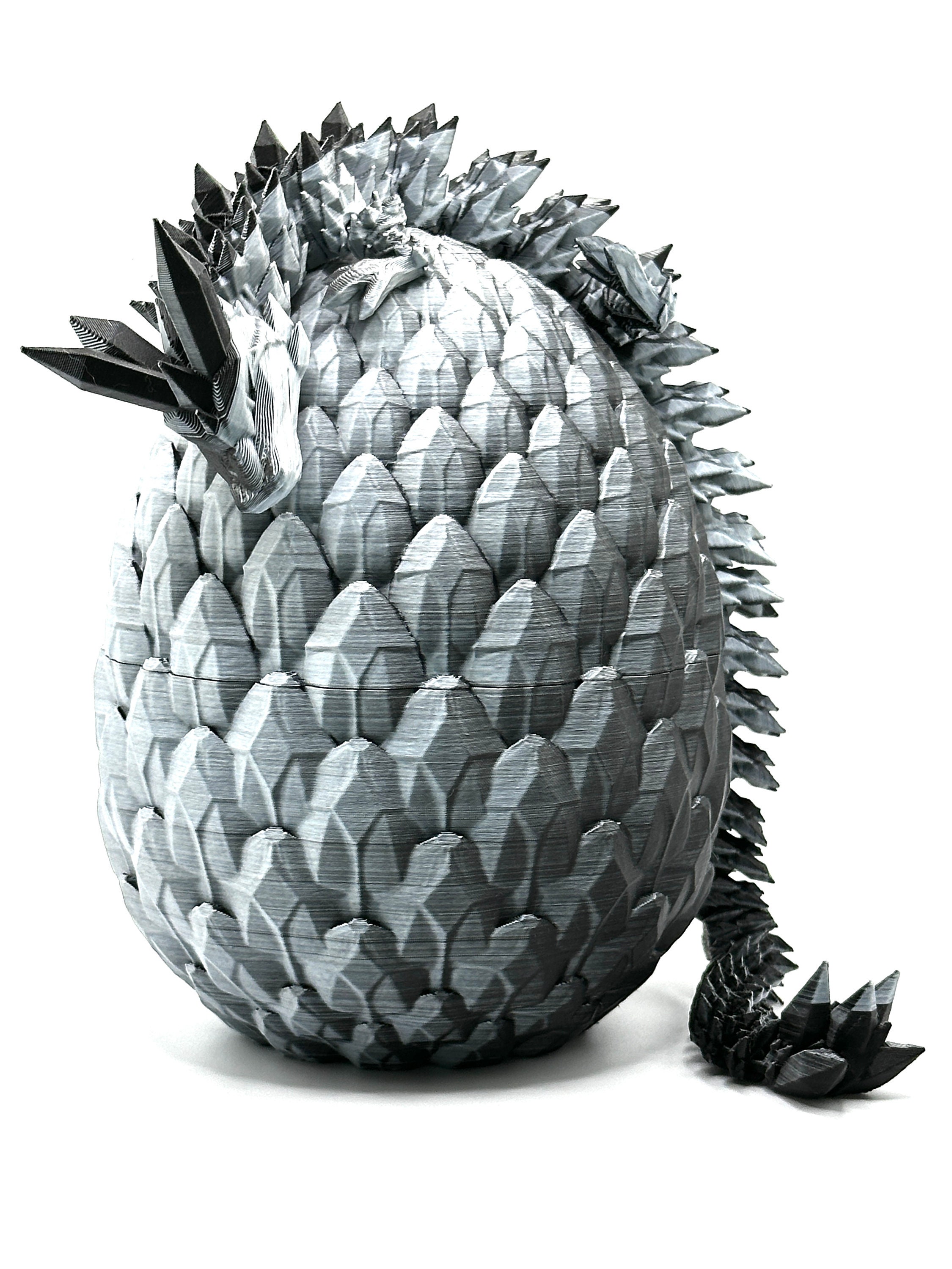 3D Printed Crystal Dragon Egg With Crystal Dragon Mystery Dragon Egg ...