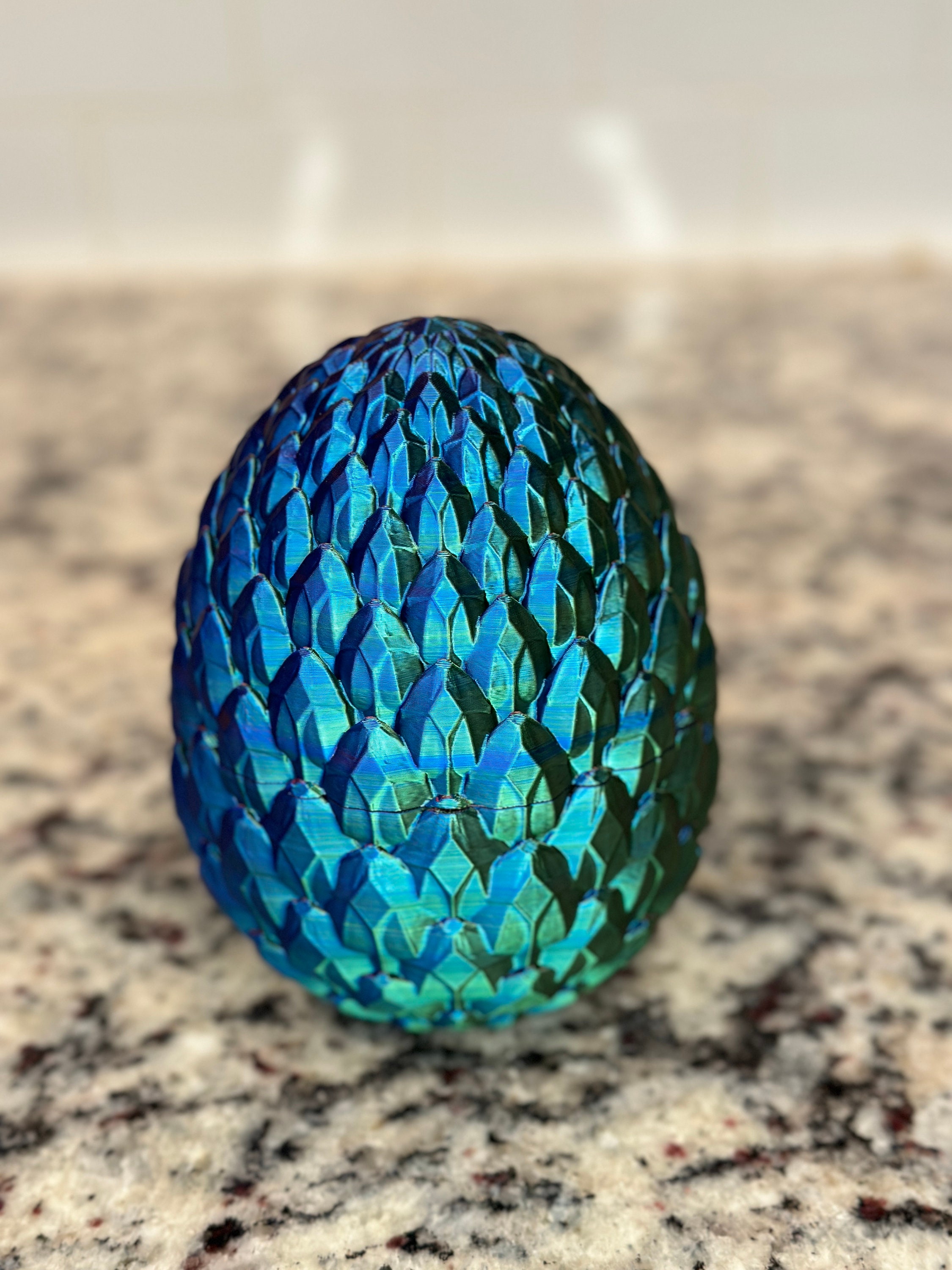 3D Printed Crystal Dragon Egg With Crystal Dragon Mystery Dragon Egg ...