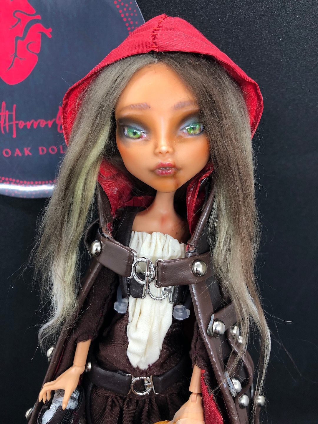 Brothers Grimm Red Riding Hood, OOAK Doll, Repainted Doll - Etsy