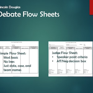 Debate Flow Sheets (team Policy, Lincoln Douglas, Parli) - Etsy