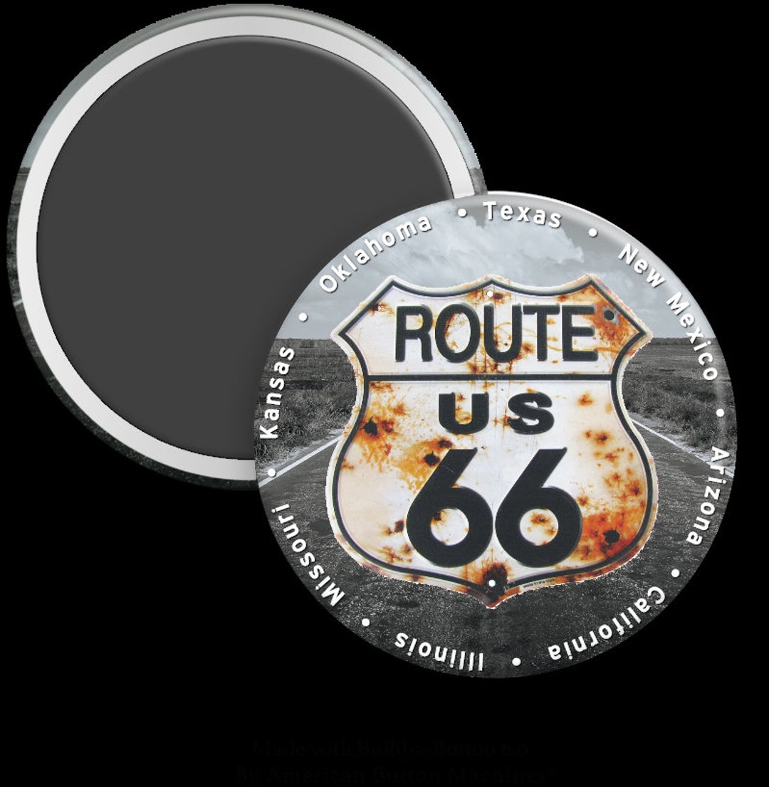 Route 66 Magnet or Keychain - 2 Sizes - Etsy