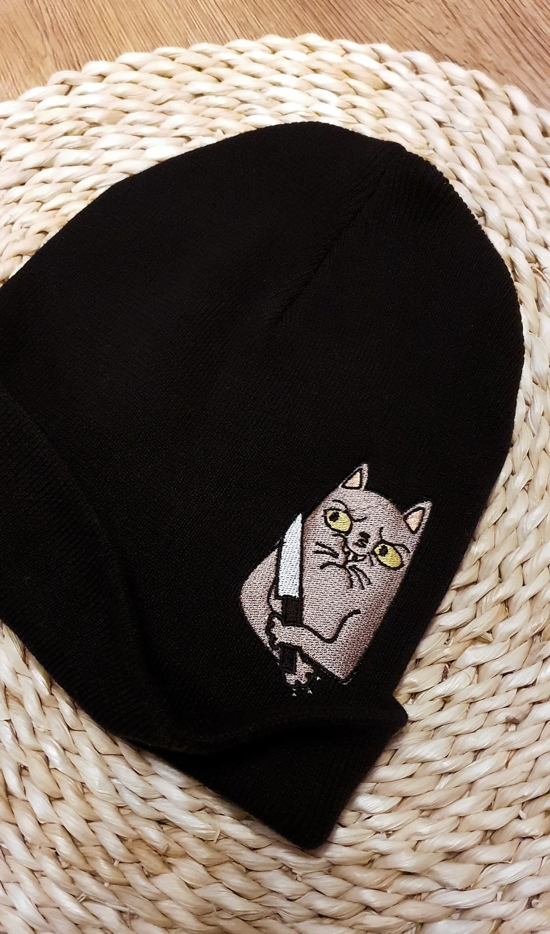 Grumpy Cat Organic Cotton Beanie, Sustainable Beanie - Etsy