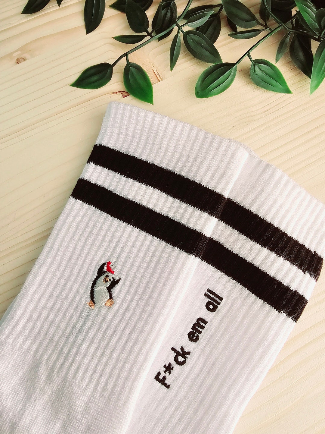 Custom Embroidered Socks for Christmas Gift for Her Custom Gift for Him ...