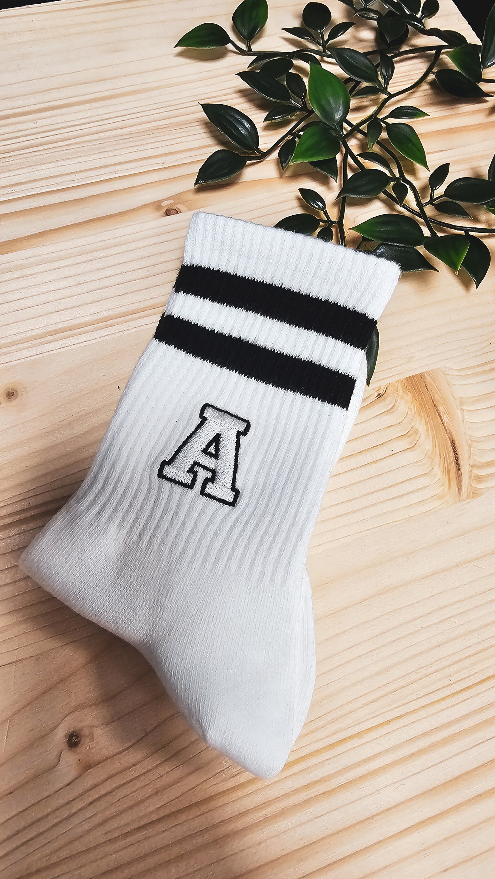 Custom Letter Embroidered Socks Custom Gift for Her Custom Gift for Him ...