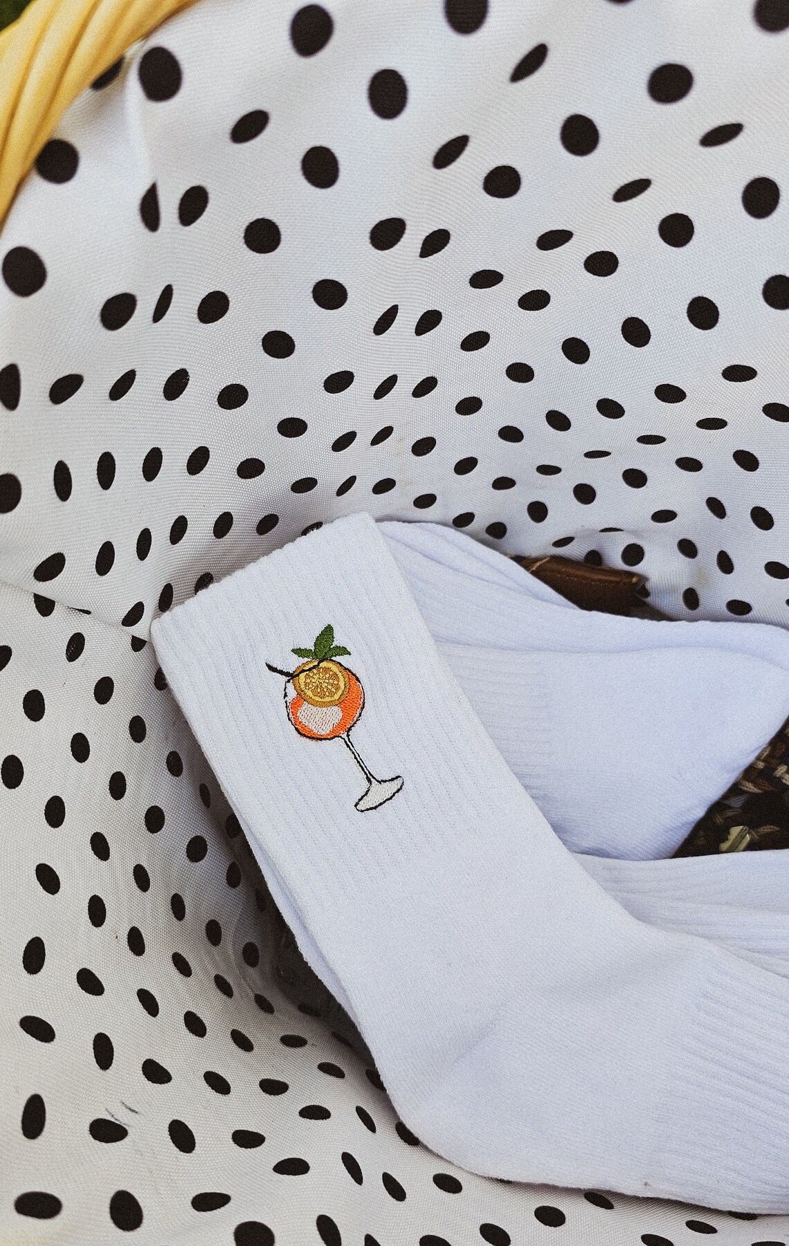 Aperol Spritz Socks Embroidered Coctail Socks Gift for Spritz Lover ...