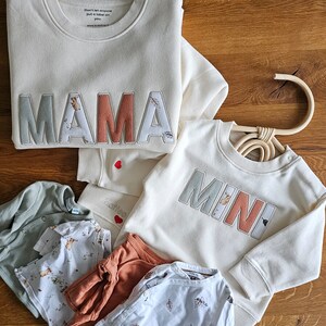 Mama and Mini Embroidered Baby Outfit Keepsake Applique Sweatshirt Gift ...