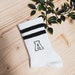 Custom Letter Embroidered Socks Custom Gift for Her Custom Gift for Him ...
