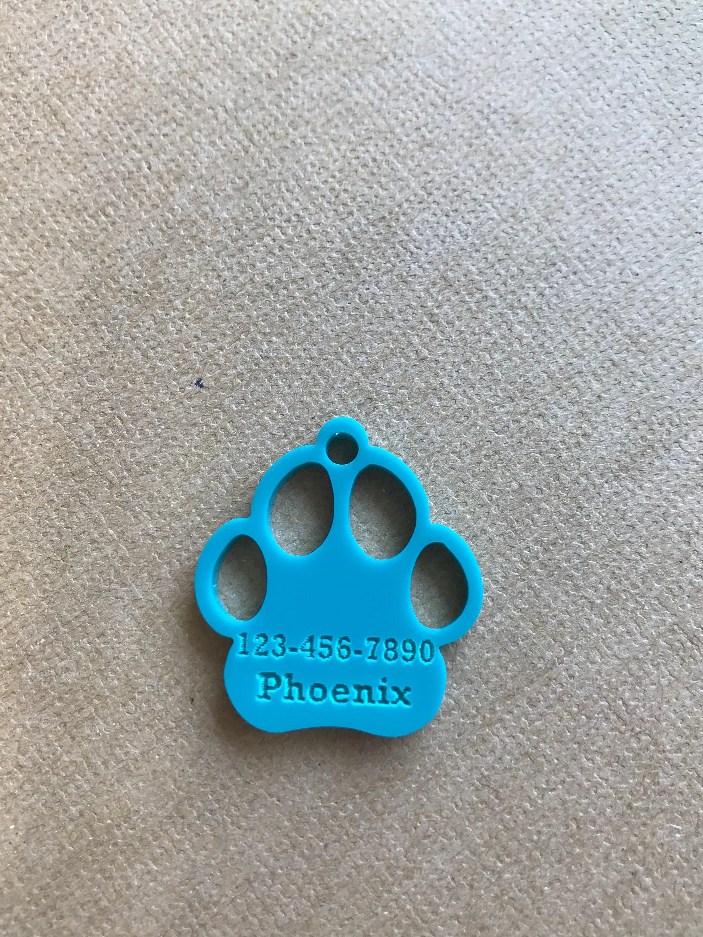 Paw Print Tag Cat Id Tag Pet Tags Cat Collar Tag Pet Gift - Etsy