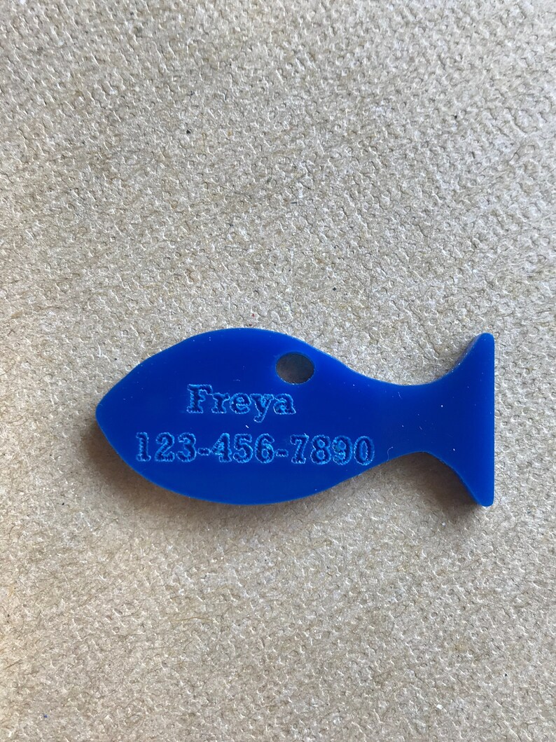 Fish Cat Tag, Cat Name Tag, Cute Pet Id Tag, Pet Tags, Cat Collar Tag ...