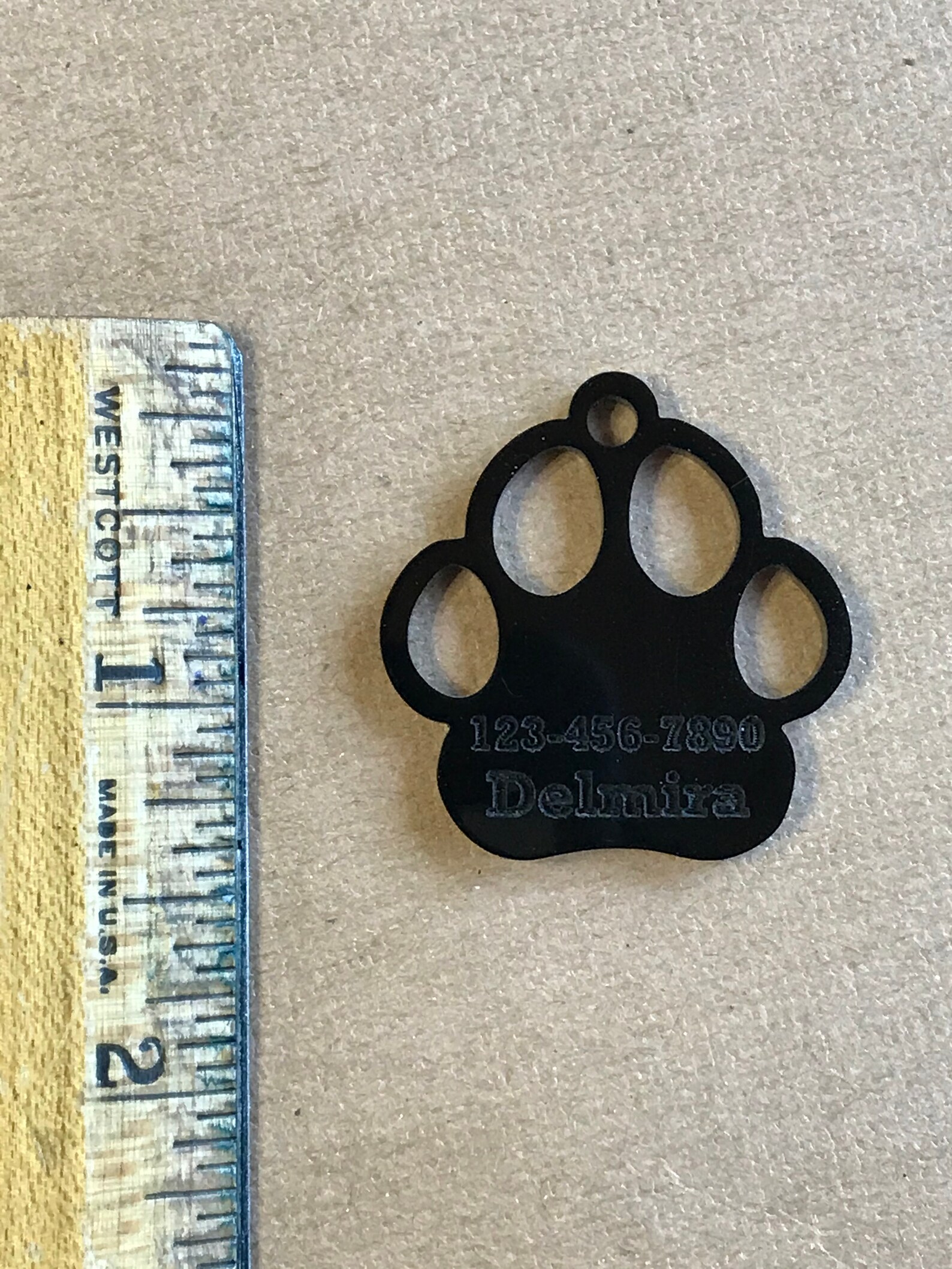 Paw Print Dog Tag, Paw Print Id Tag, Cute Dog Tag, Dog Collar Tag ...