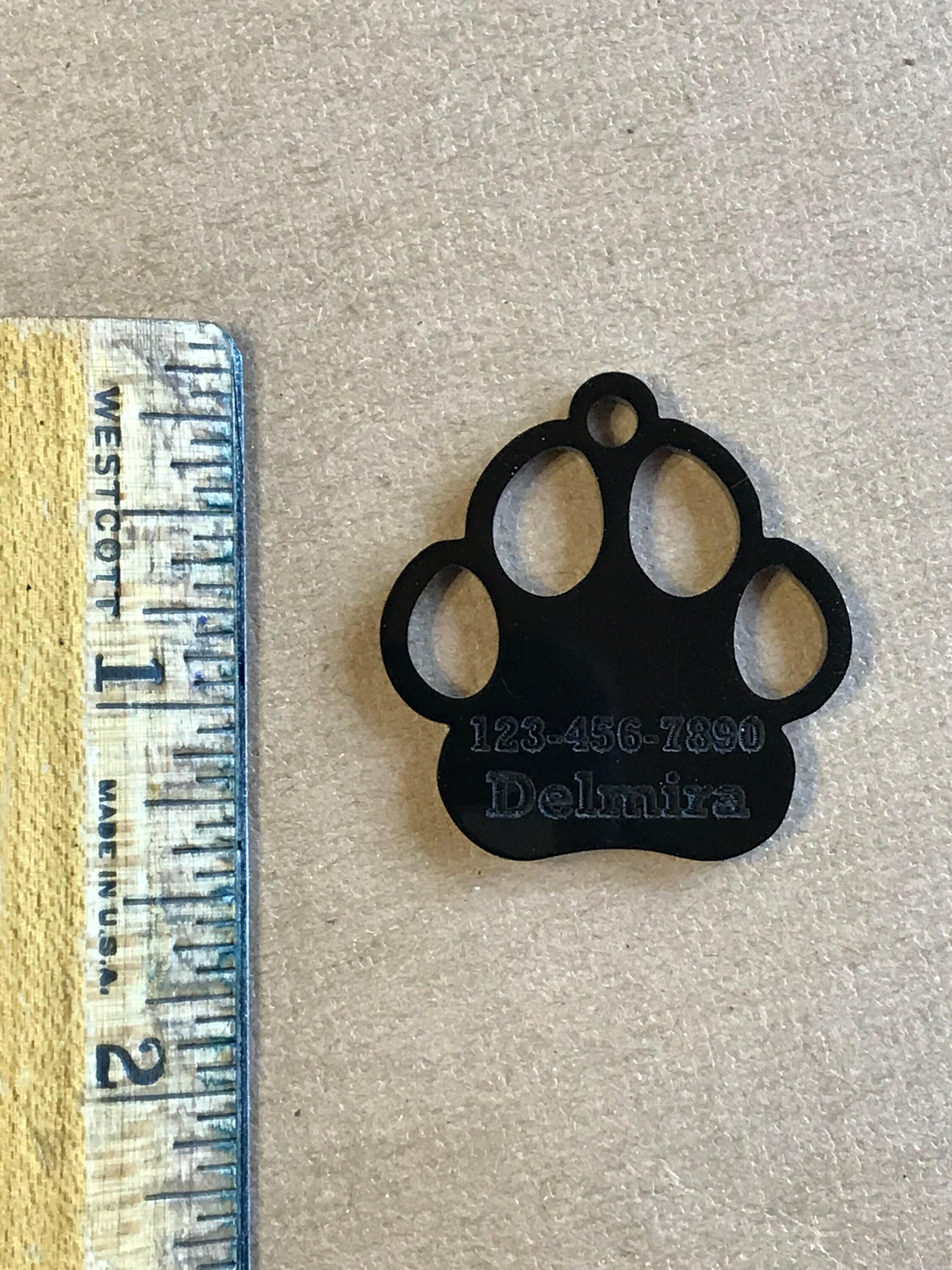 Paw Print Dog Tag, Paw Print Id Tag, Cute Dog Tag, Dog Collar Tag ...