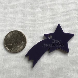 Across Shooting Star Dog Tag, Dog Id Tag,, Dog Name Tag, Dog Tags, Pet ...