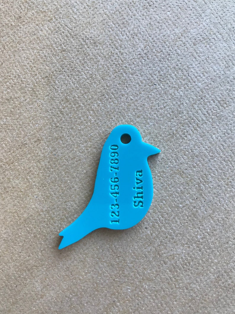 Bird Cat Tag, Custom Cat Tag, Cat Name Tag, Cute Cat Tag, Unique Pet ...