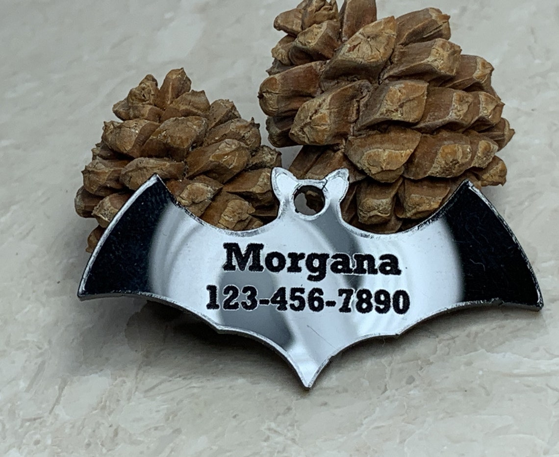 Bat Dog Id Tag Dog Id Tag Cute Halloween Bat Dog Tags Bat - Etsy