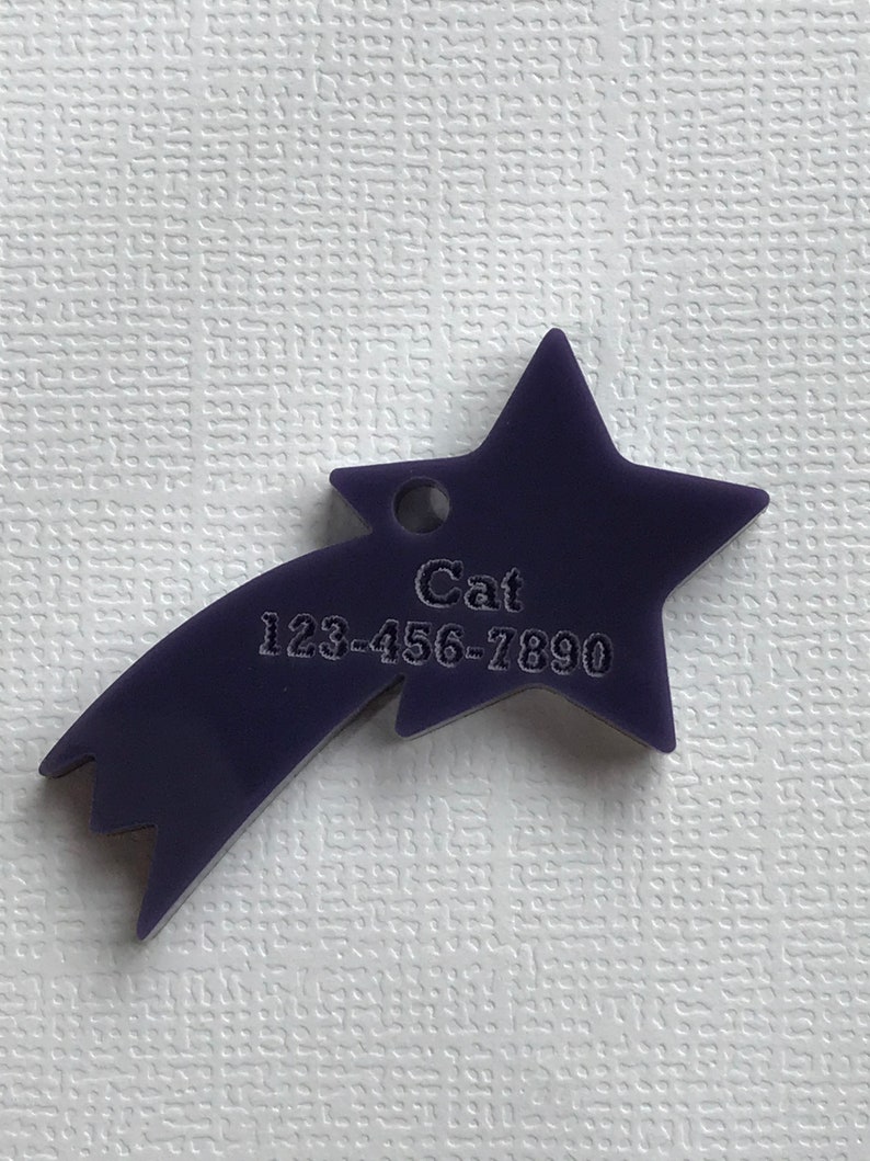 Across Shooting Star Cat Tag Cat Name Tag Pet Tags Cat - Etsy