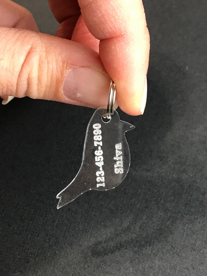 Bird Cat Tag, Custom Cat Tag, Cat Name Tag, Cute Cat Tag, Unique Pet ...