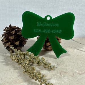 Dog Ribbon Name Tags, Holiday Dog Tag, Ribbon Name Tags, Dog Id Tag ...
