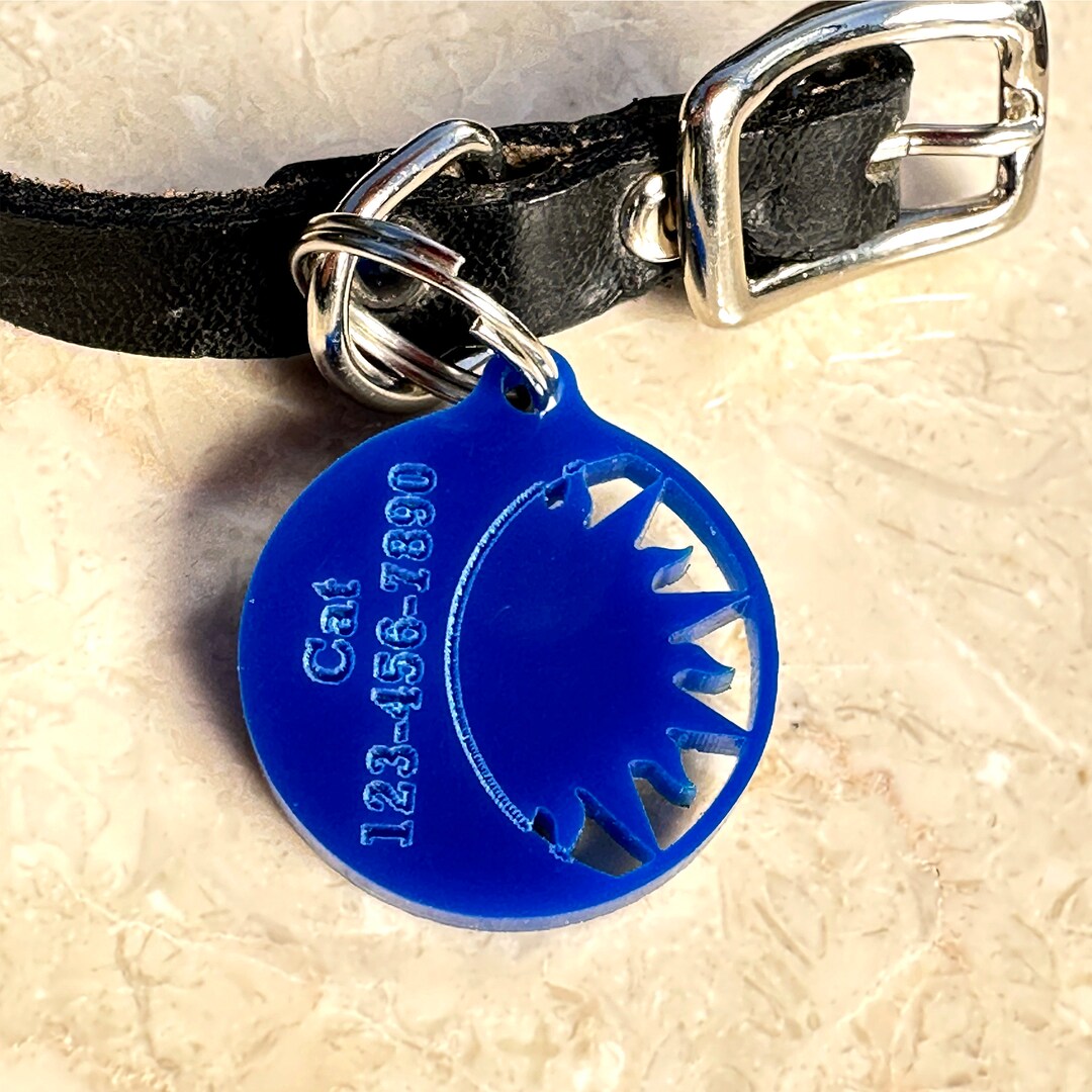 Sun and Moon Cat Tag, Cat Name Tag, Pet Tags, Cat Collar Tag, Pet Gift ...