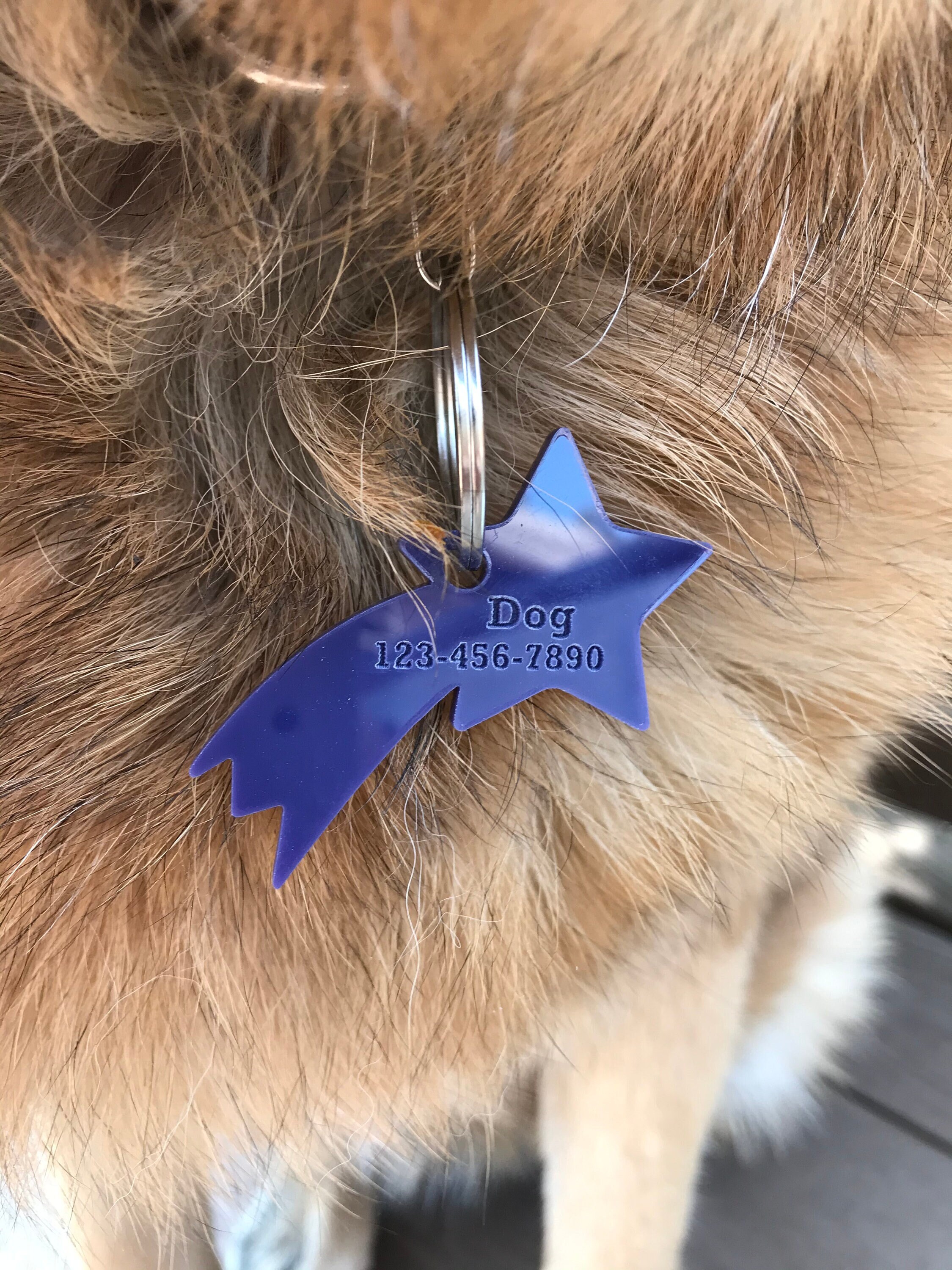 Across Shooting Star Dog Tag Dog Id Tag Dog Name Tag Dog - Etsy