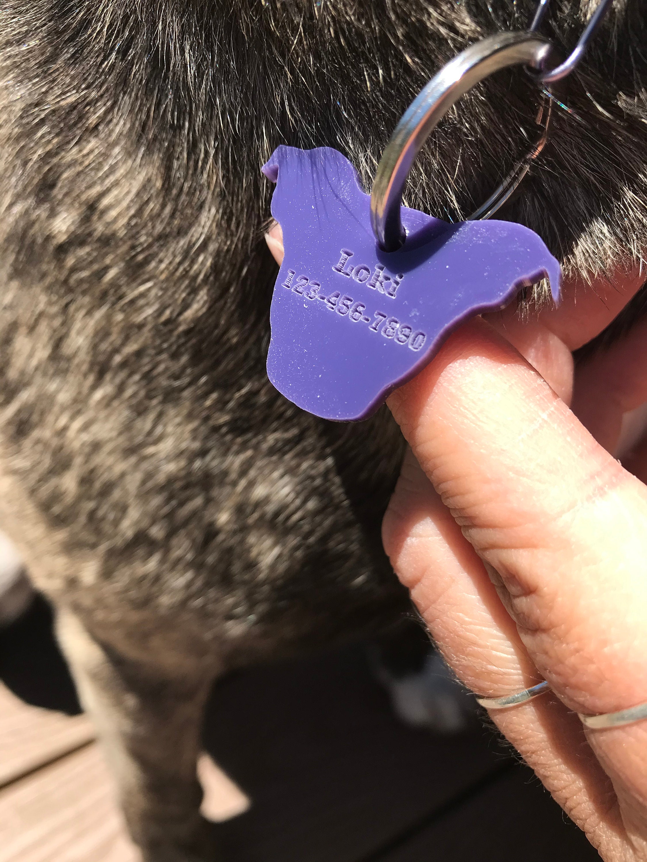 Dog Head Dog Id Tag Pet Tag Cute Dog Tag Dog Name Tag Dog - Etsy