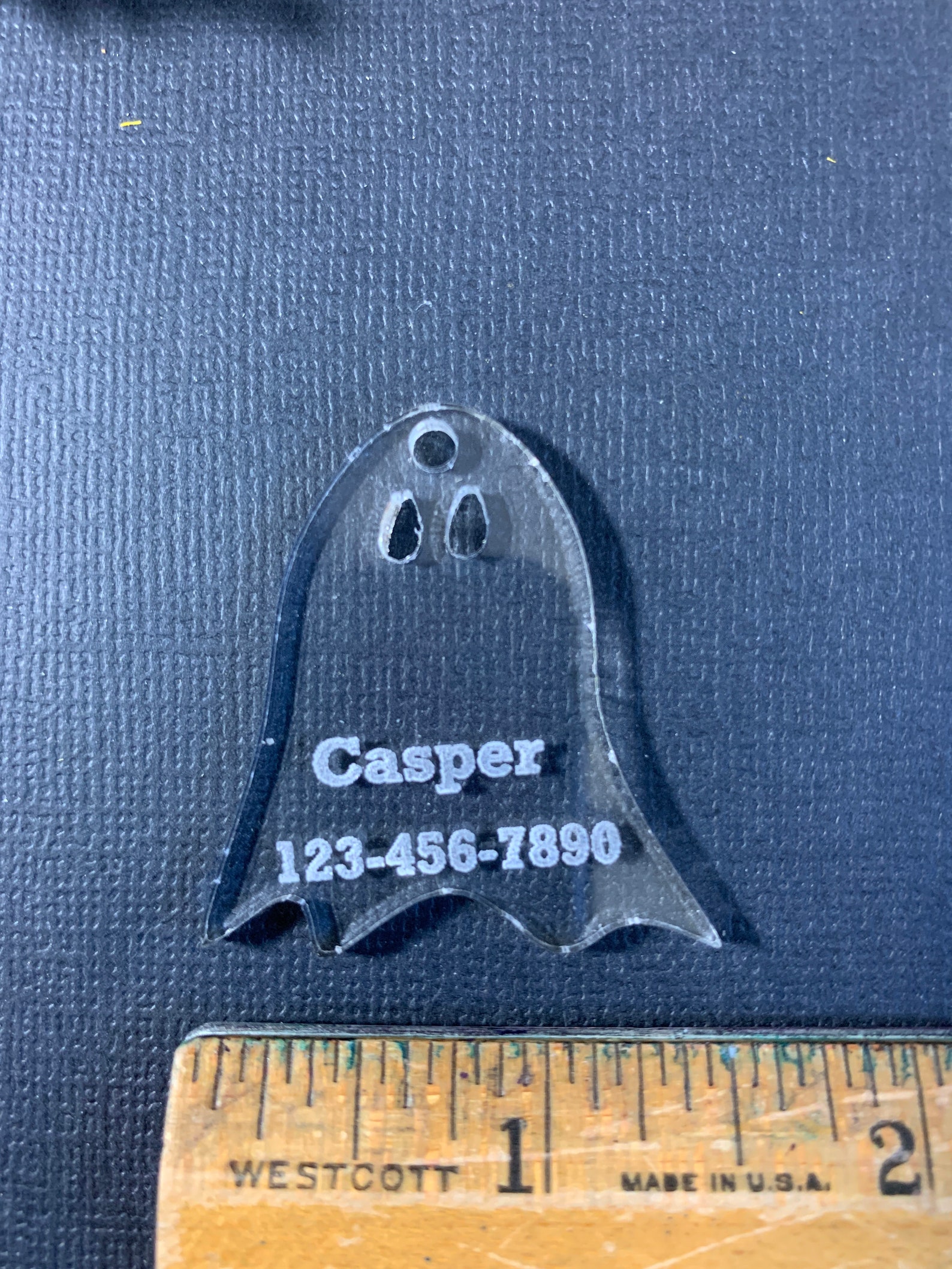 Ghost Dog Tag Dog Id Tag Ghost Halloween Pet Name Tag for - Etsy