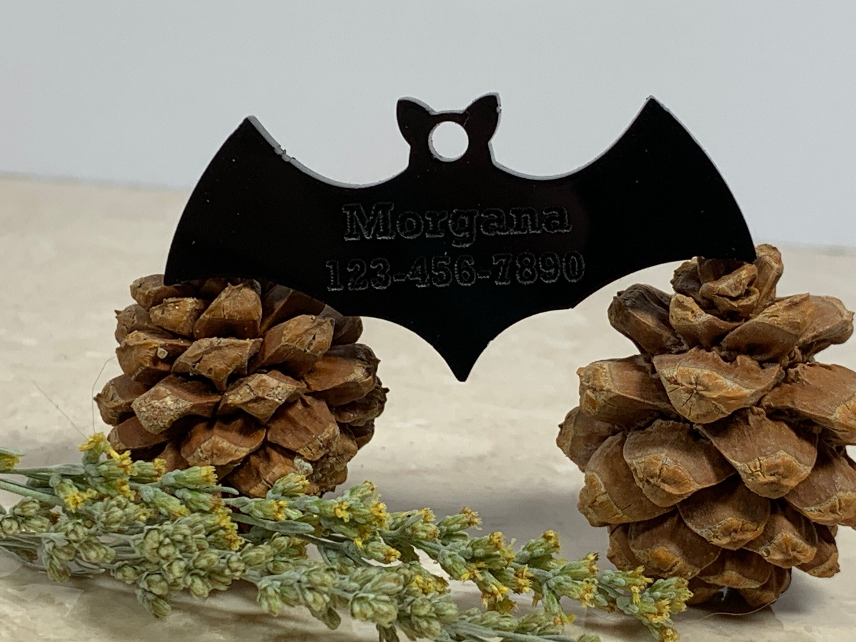 Bat Dog Id Tag, Dog Id Tag Cute, Halloween Bat Dog Tags, Bat Pet Tag ...