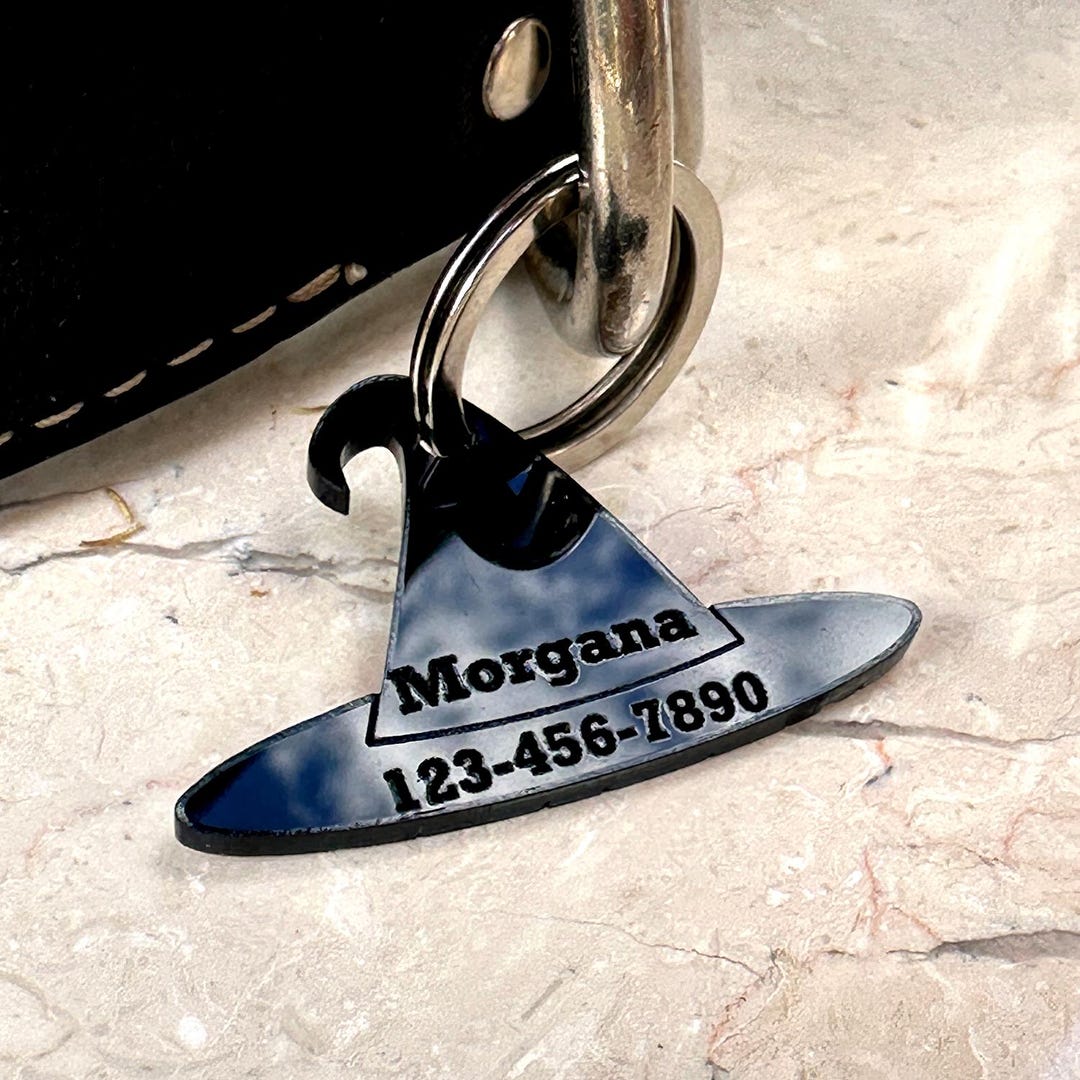 Halloween Witches Hat Dog ID Tag, Custom Spooky Tag for Dogs and ...