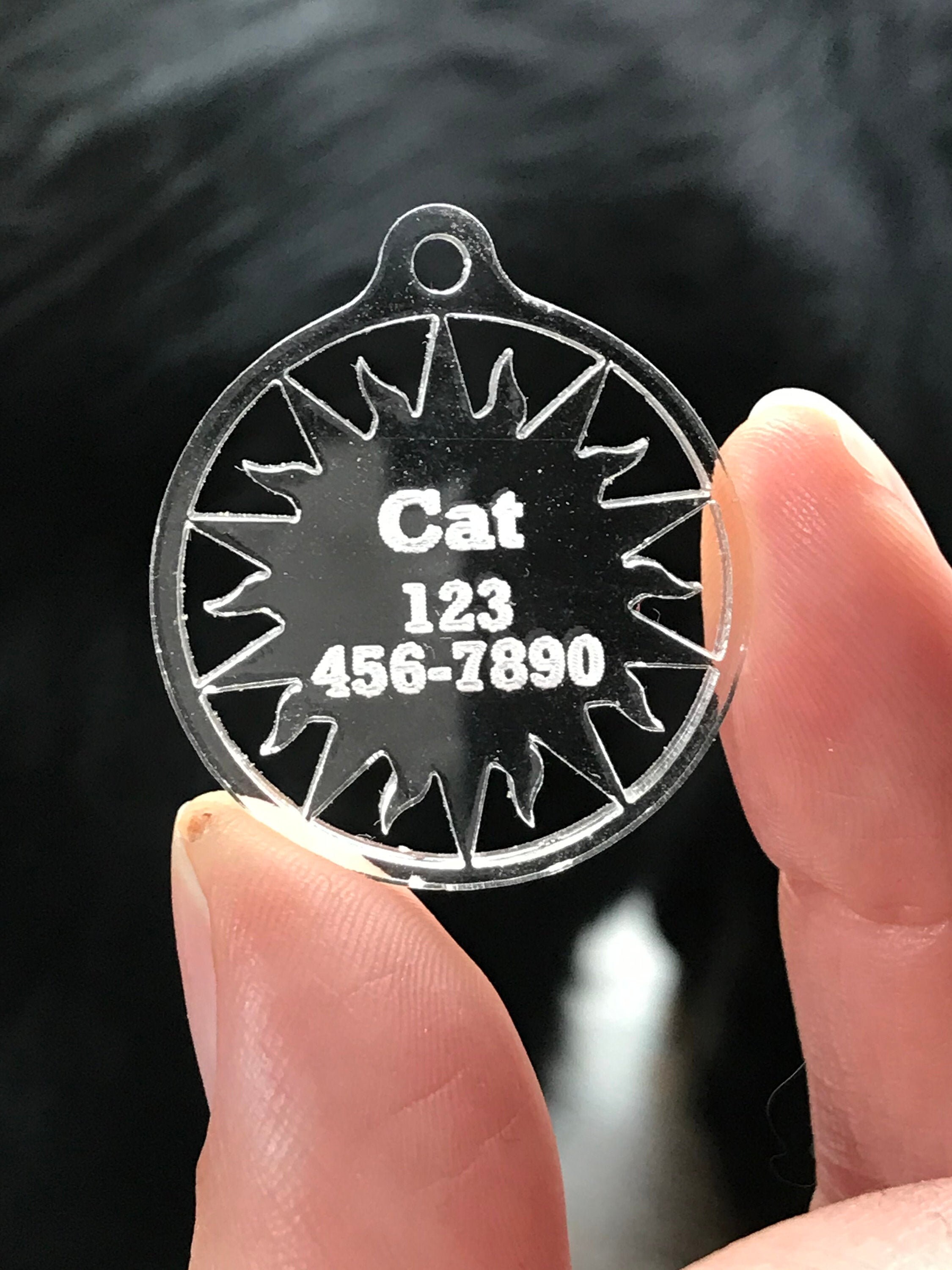 Sun Cat Tag, Cat Name Tag, Cute Pet Id Tag, Pet Tags, Cat Collar Tag ...