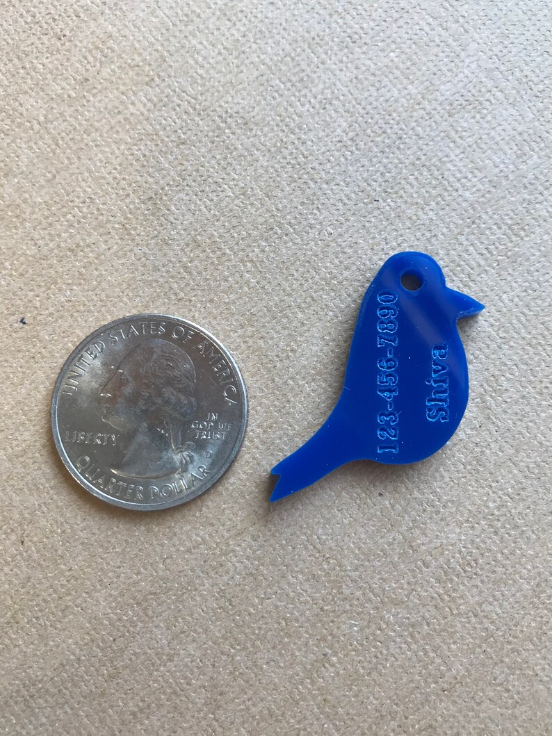 Bird Cat Tag, Custom Cat Tag, Cat Name Tag, Cute Cat Tag, Unique Pet ...
