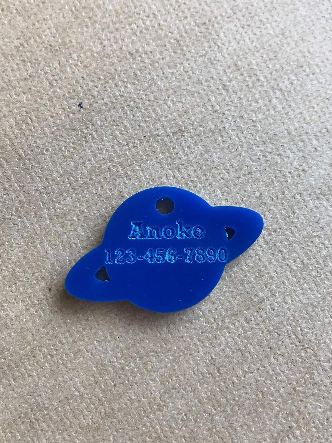 Saturn cat collar tag, cat id tag, cat name tag, custom cat tag ...