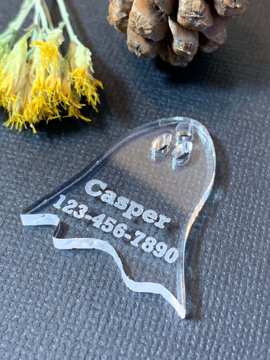 Ghost Dog Tag, Dog Id Tag Ghost, Halloween Pet Name Tag for Dogs ...