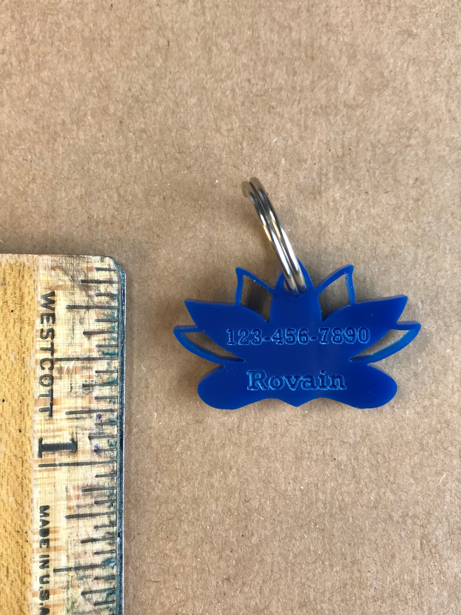 Lotus Flower Pet Tag, Cat Id Tag, Cat Collar Tag, Kitten Tag, Flower ...