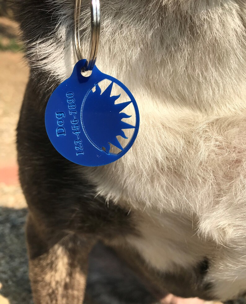 Sun and Moon Dog Tag, Dog Id Tag, Cute Dog Tag, Dog Name Tag, Dog Tags ...